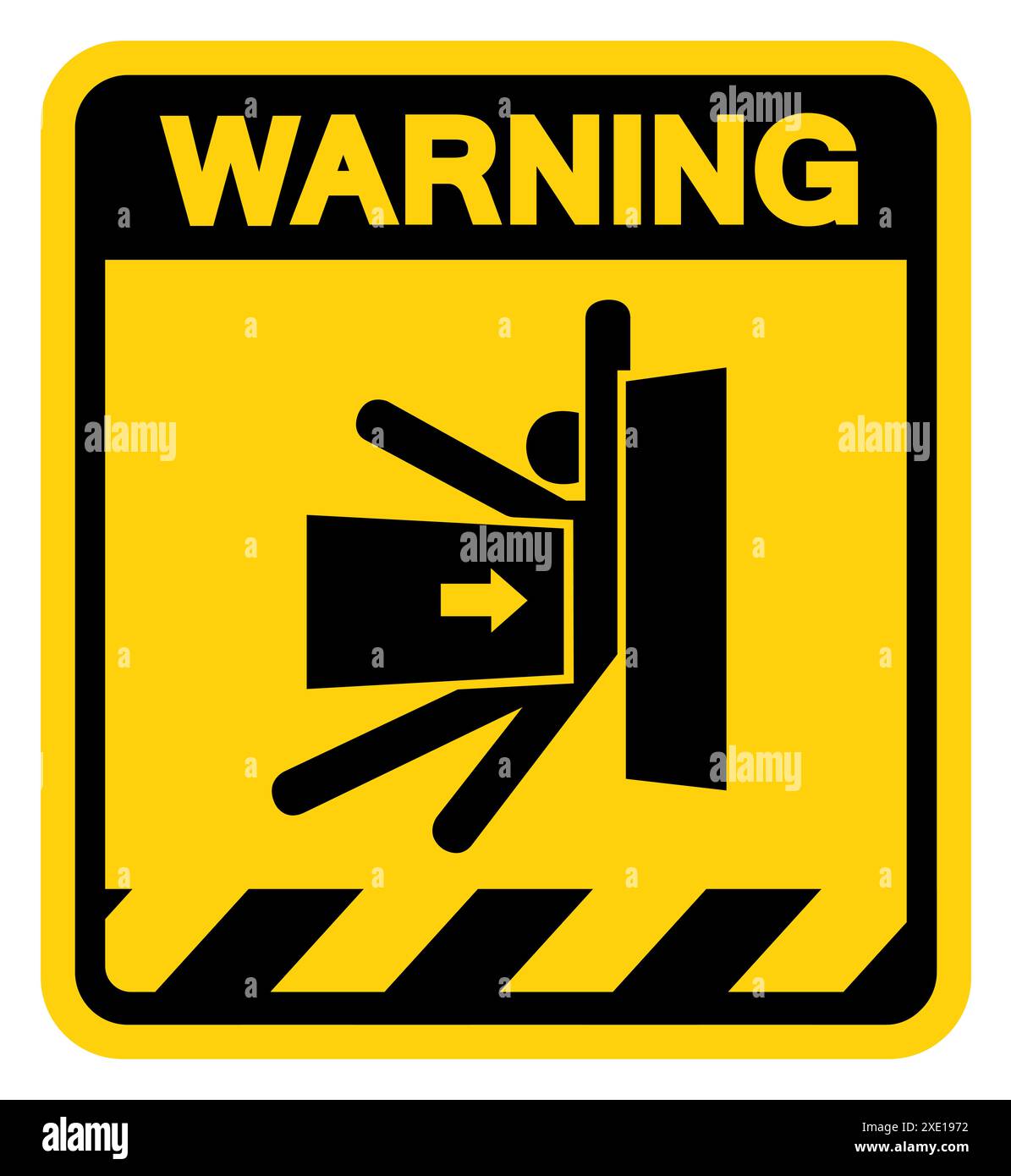 Body Crush Force From Side Warning Sign, Vector Illustration, Isolate ...