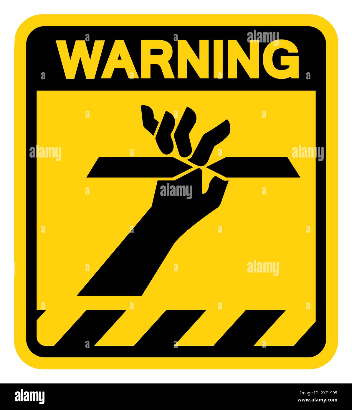 Cutting of Fingers Warning Sign, Vector Illustration, Isolate On White ...