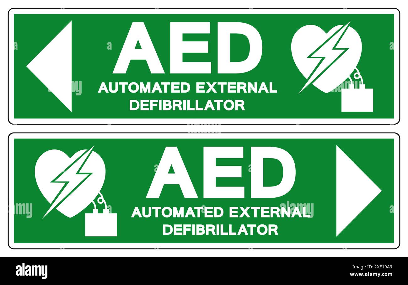 AED Automated External Defibrillator Symbol Sign, Vector Illustration ...