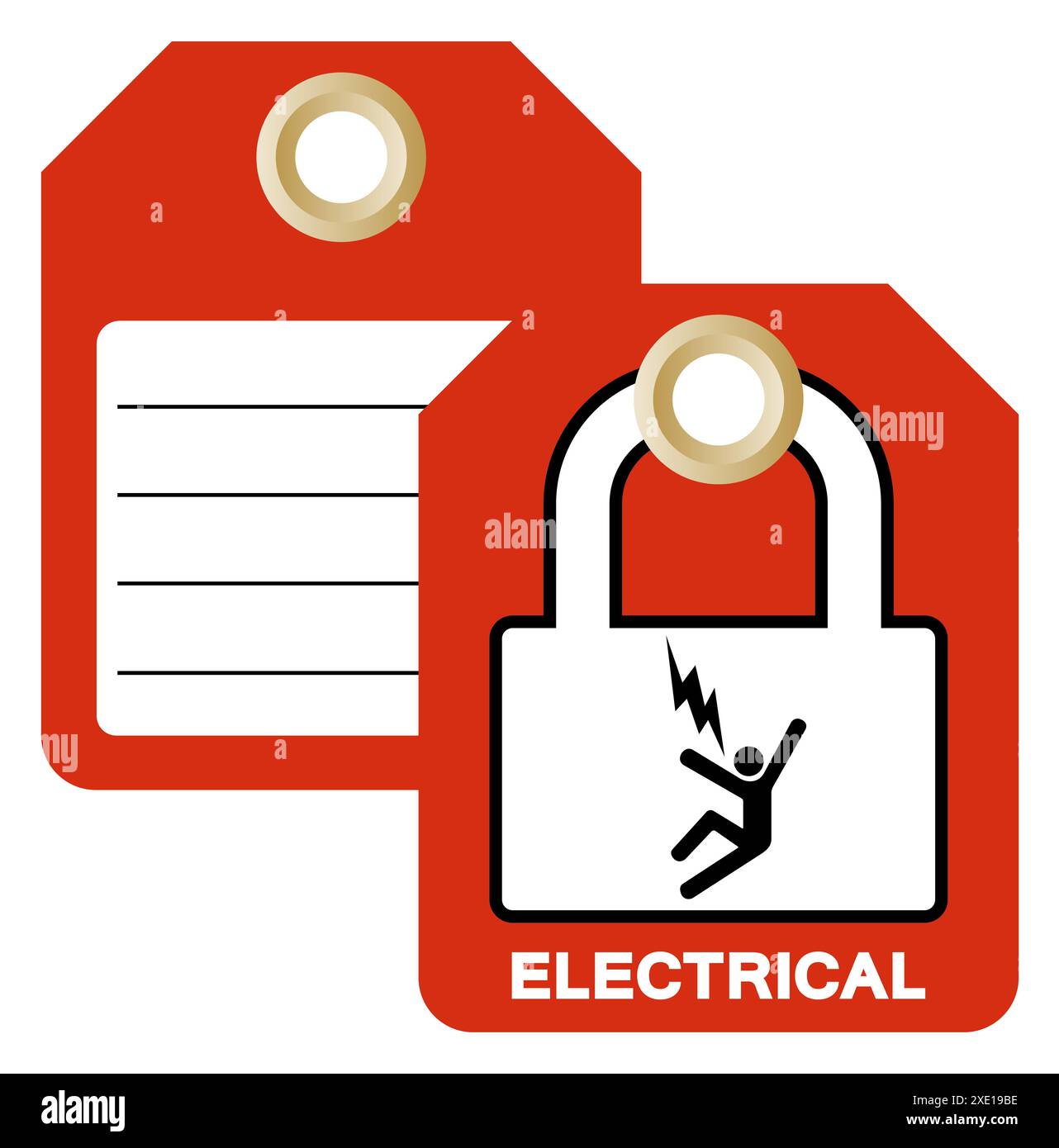 Electrical Tag Label Symbol Sign, Vector Illustration, Isolate On White ...