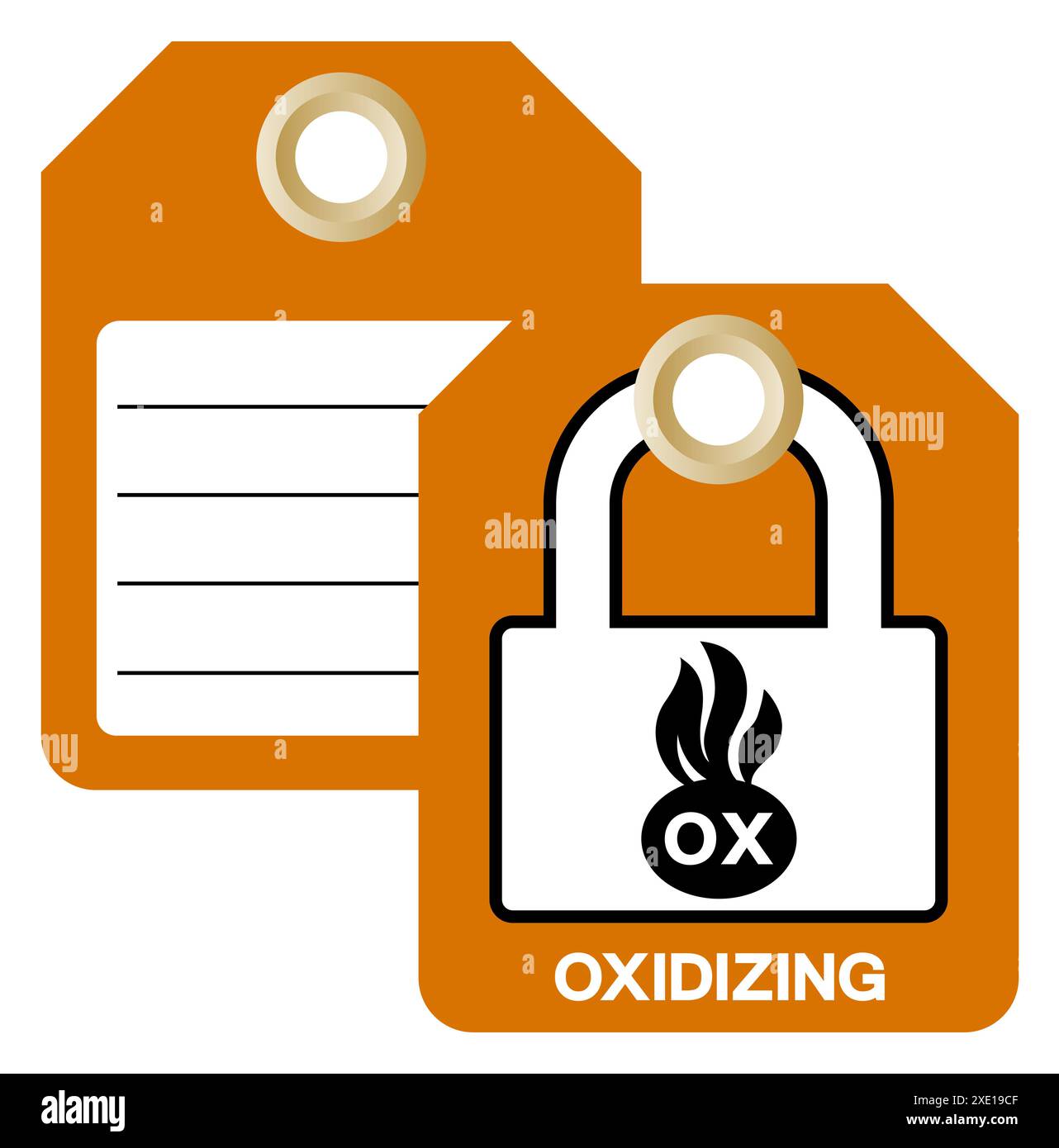 Oxidizing Materials Tag Label Symbol Sign, Vector Illustration, Isolate ...