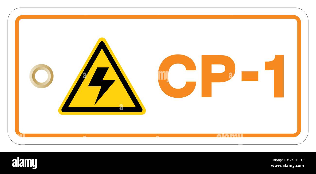 CP-1 Control Panel Isolation Point Tag Label Symbol Sign, Vector ...