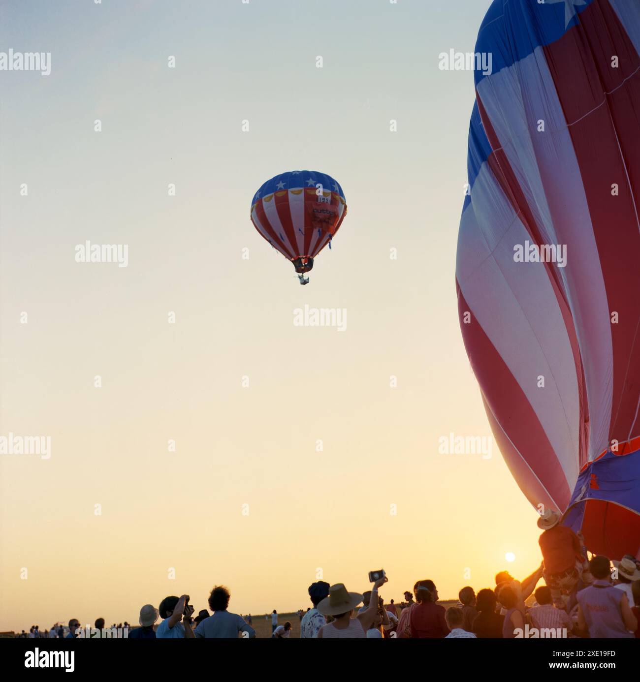 Hot air balloon ready to take off Stock Photo - Alamy