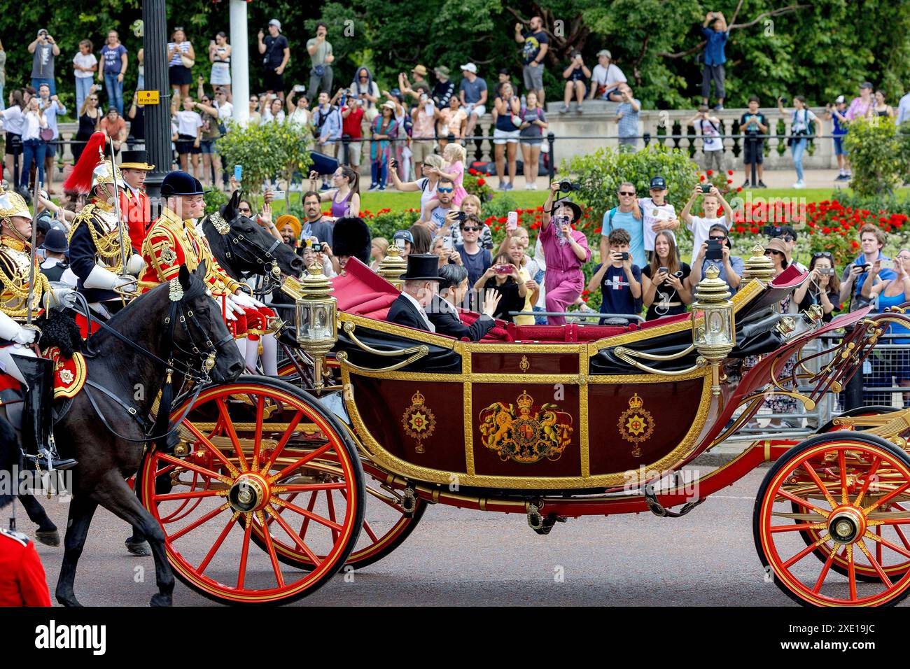London, UK. 25th June, 2024. Britain's King Charles III and Japan's ...