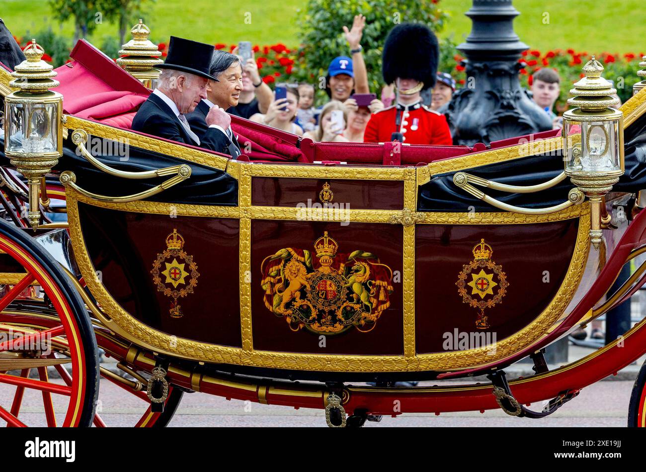 London, UK. 25th June, 2024. Britain's King Charles III and Japan's ...