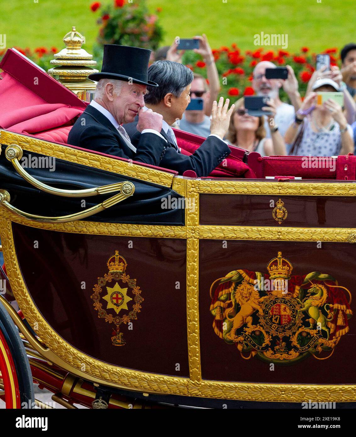 London, UK. 25th June, 2024. Britain's King Charles III and Japan's ...