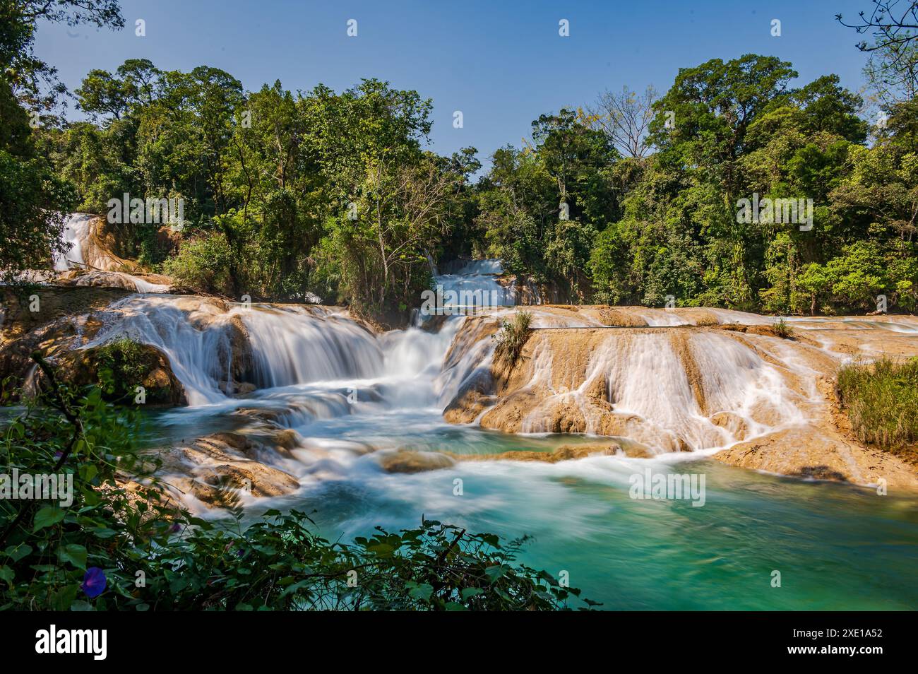 Agua Azul Waterfalls in Chiapas Stock Photo - Alamy