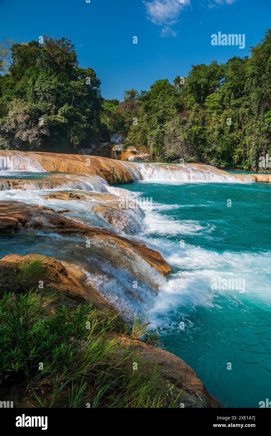 Agua Azul Waterfalls in Chiapas Stock Photo - Alamy