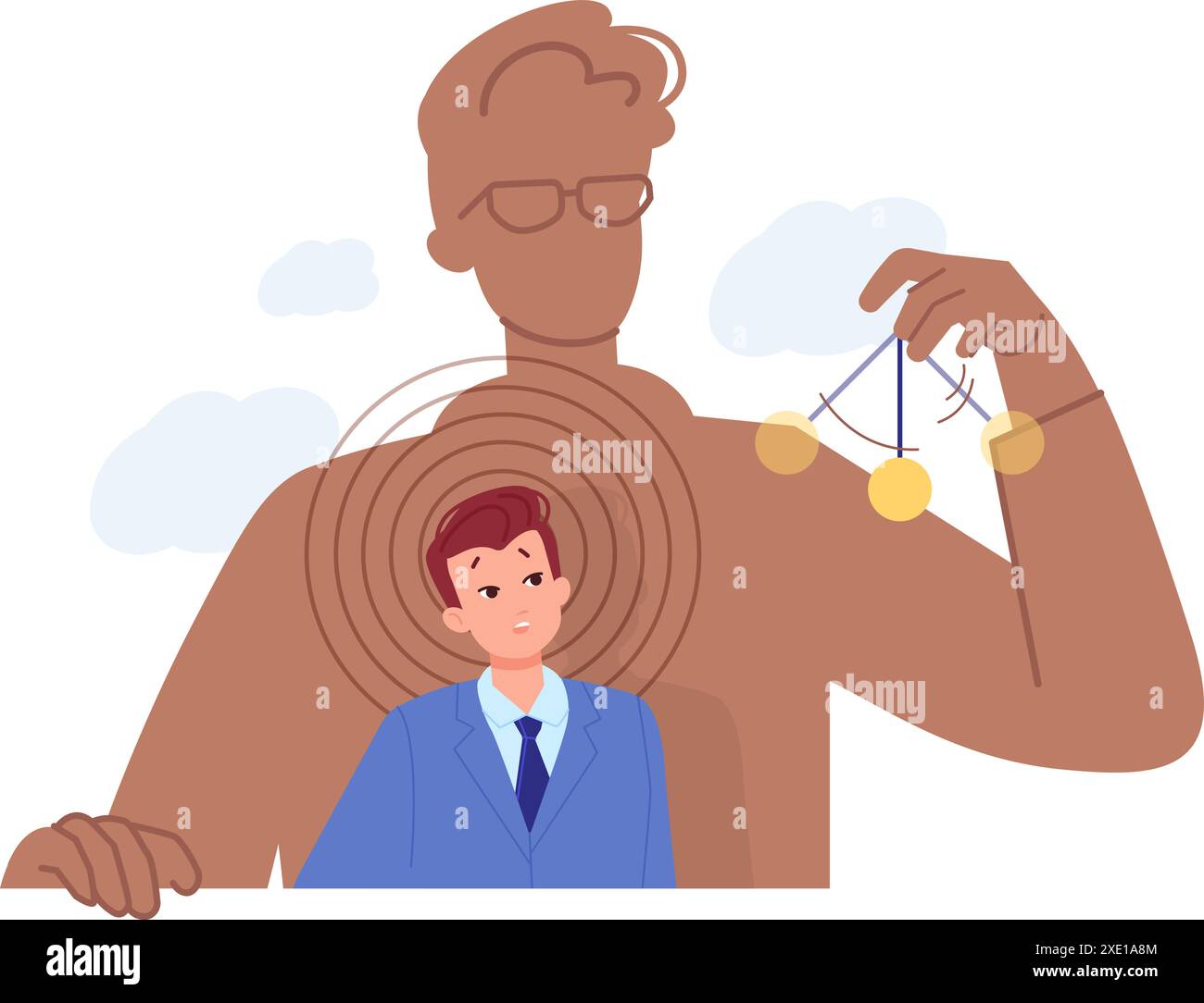 Persuade client. Persuader businessman manager seller influence ...