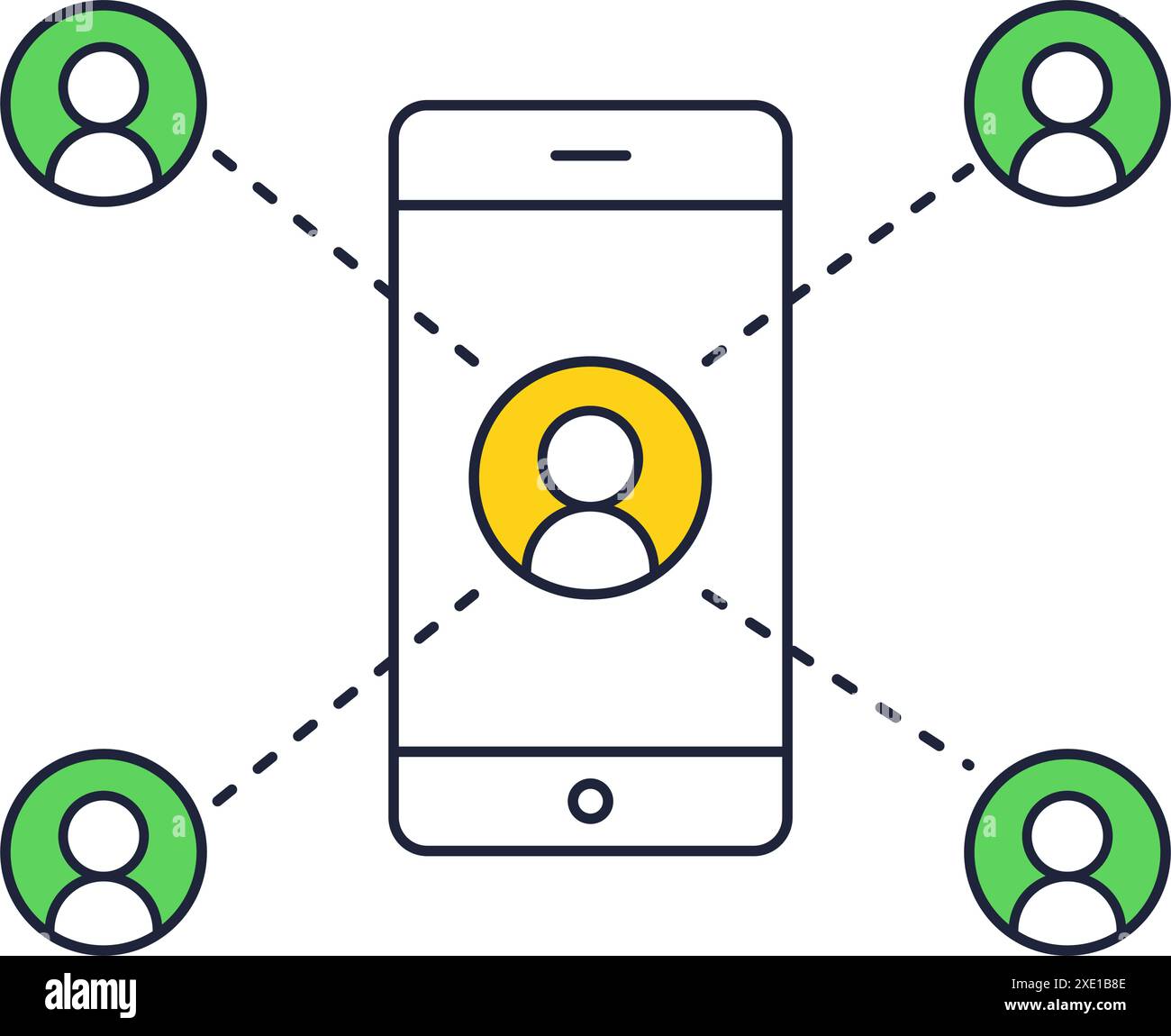 Social media network mobile app vector icon Stock Vector Image & Art ...