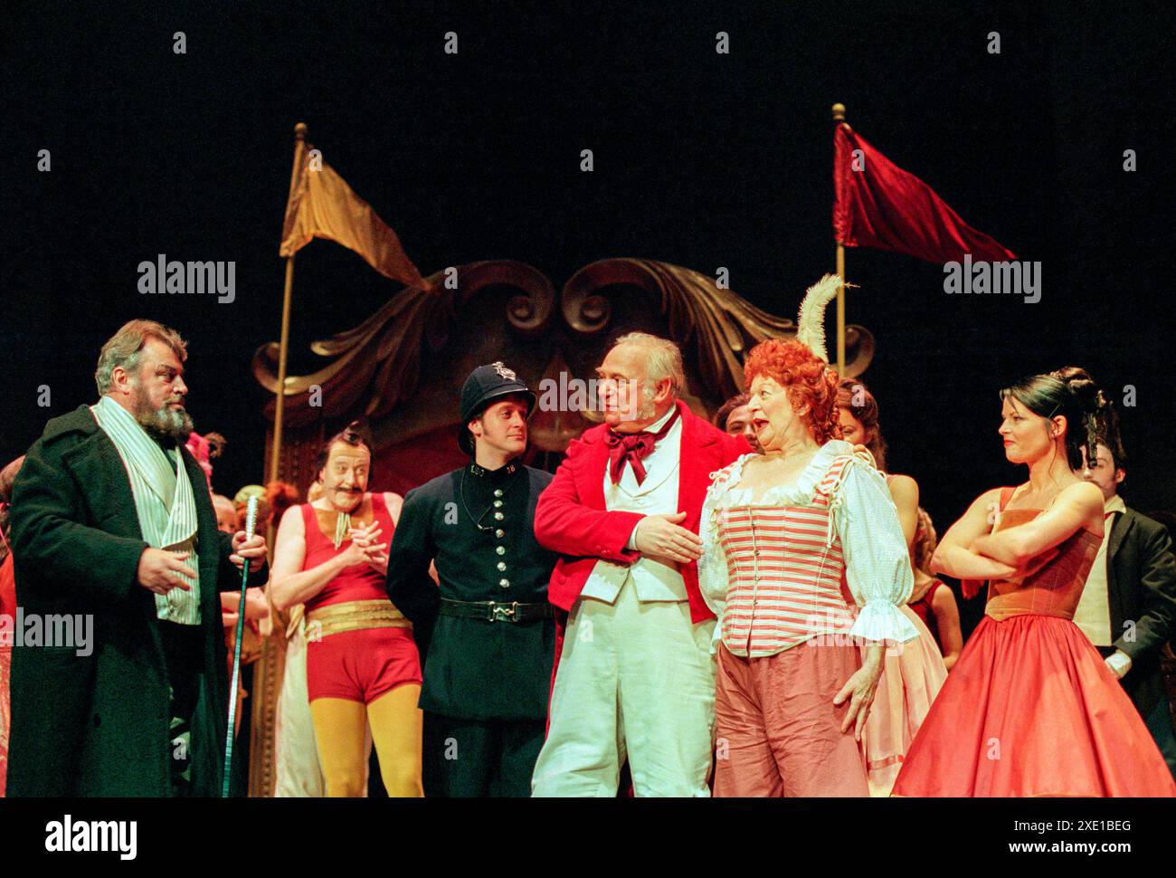 left: Brian Blessed (Mr Charles Dickens) centre: Roy Hudd (Mr Samuel ...