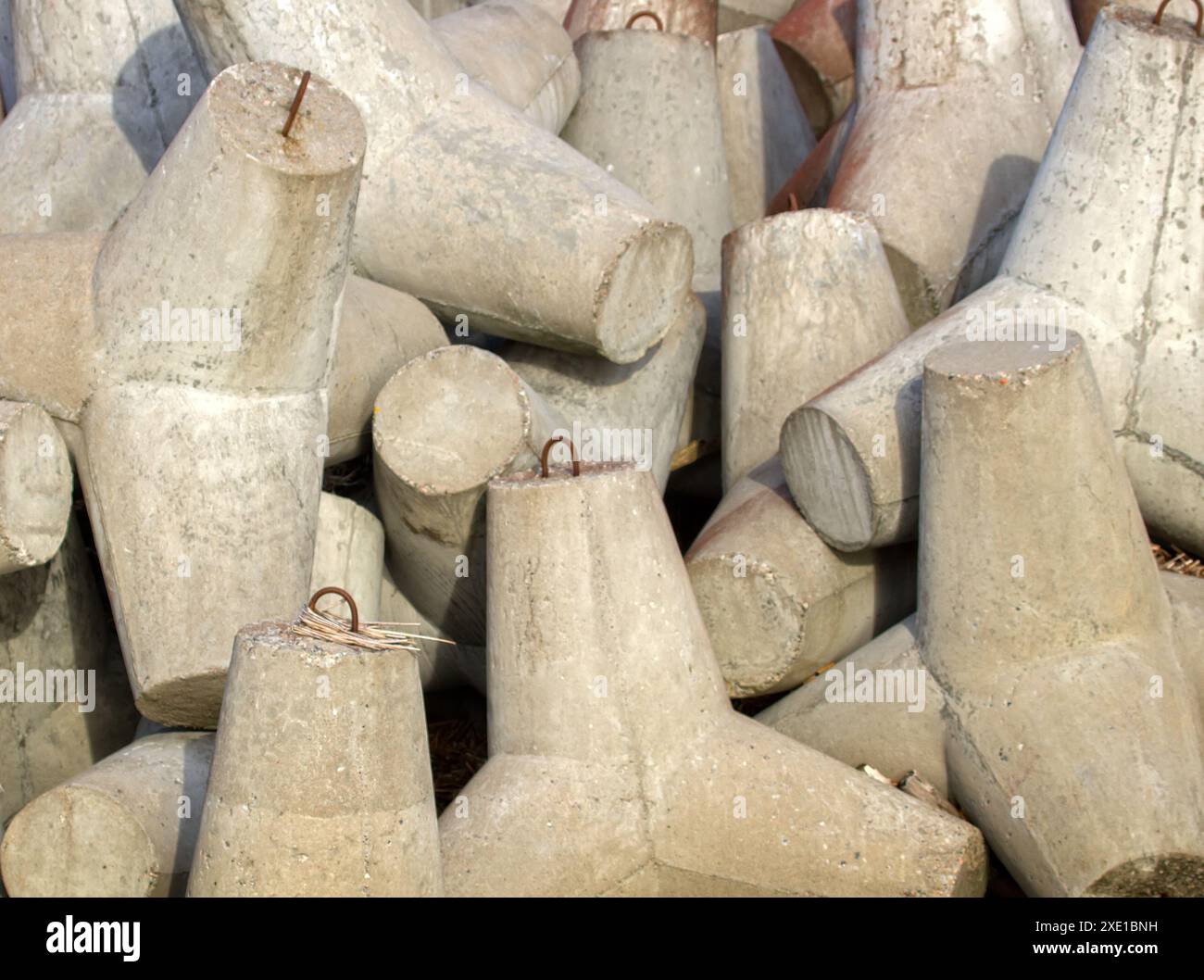 concrete tetrapods (traveling-wave protection) - background for port ...