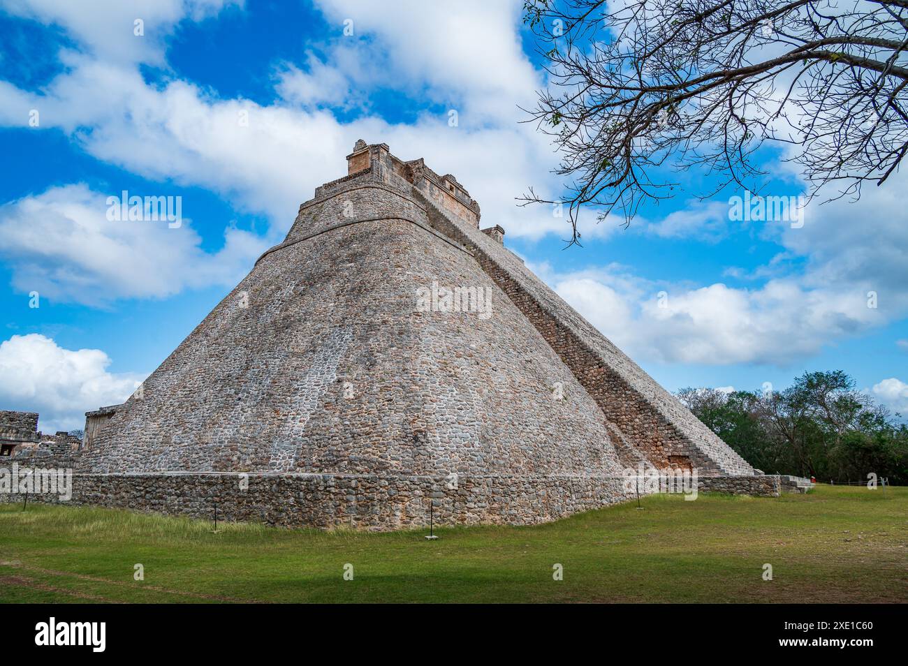 Pyramid of the Magician in Uxmal Stock Photo - Alamy