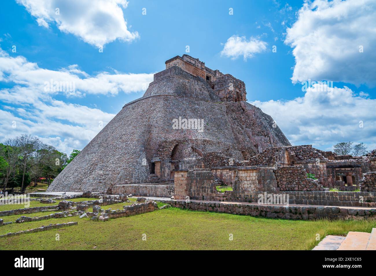 Pyramid of the Magician in Uxmal Stock Photo - Alamy