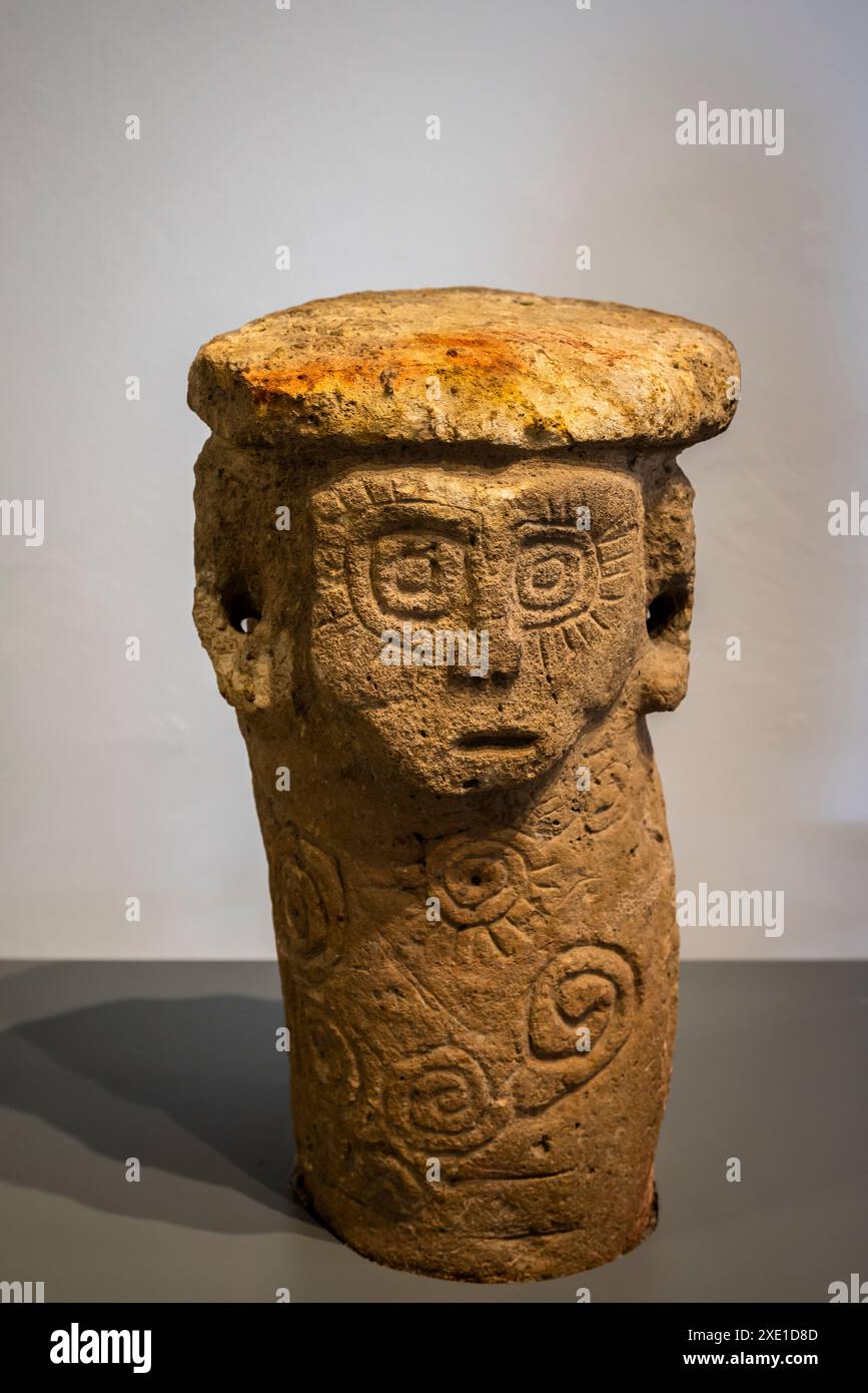 Pre-Columbian stone sculpture, National Museum of Costa, San Jose ...