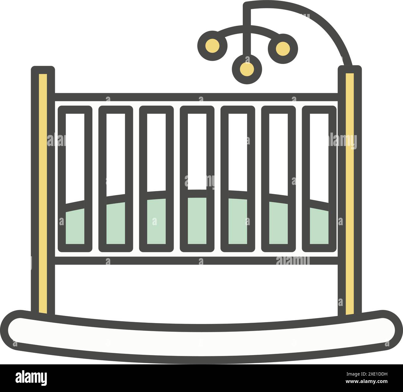 Baby crib bed vector icon Stock Vector Image & Art - Alamy