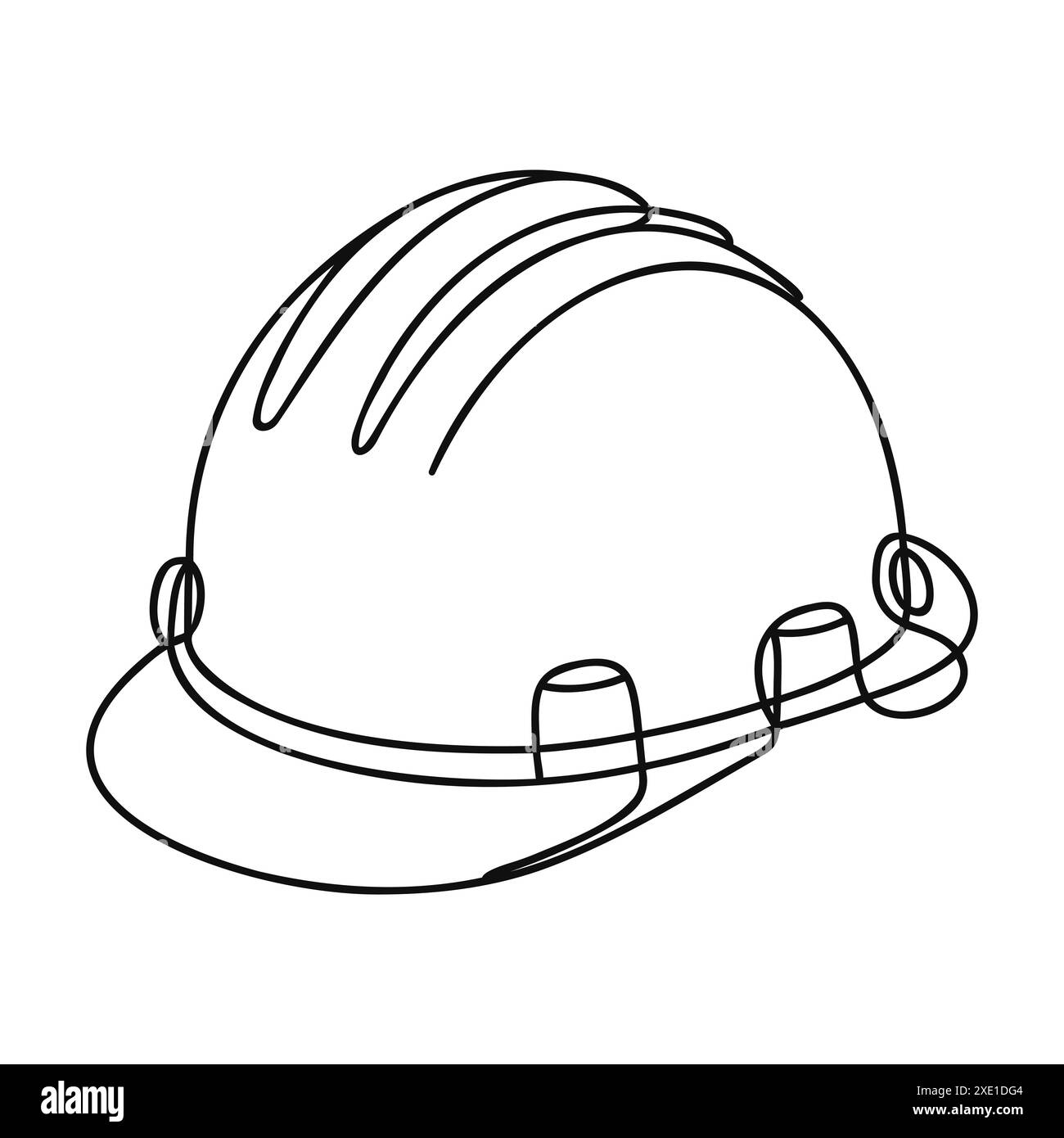 one line drawing of isolated hard hat Stock Vector Image & Art - Alamy