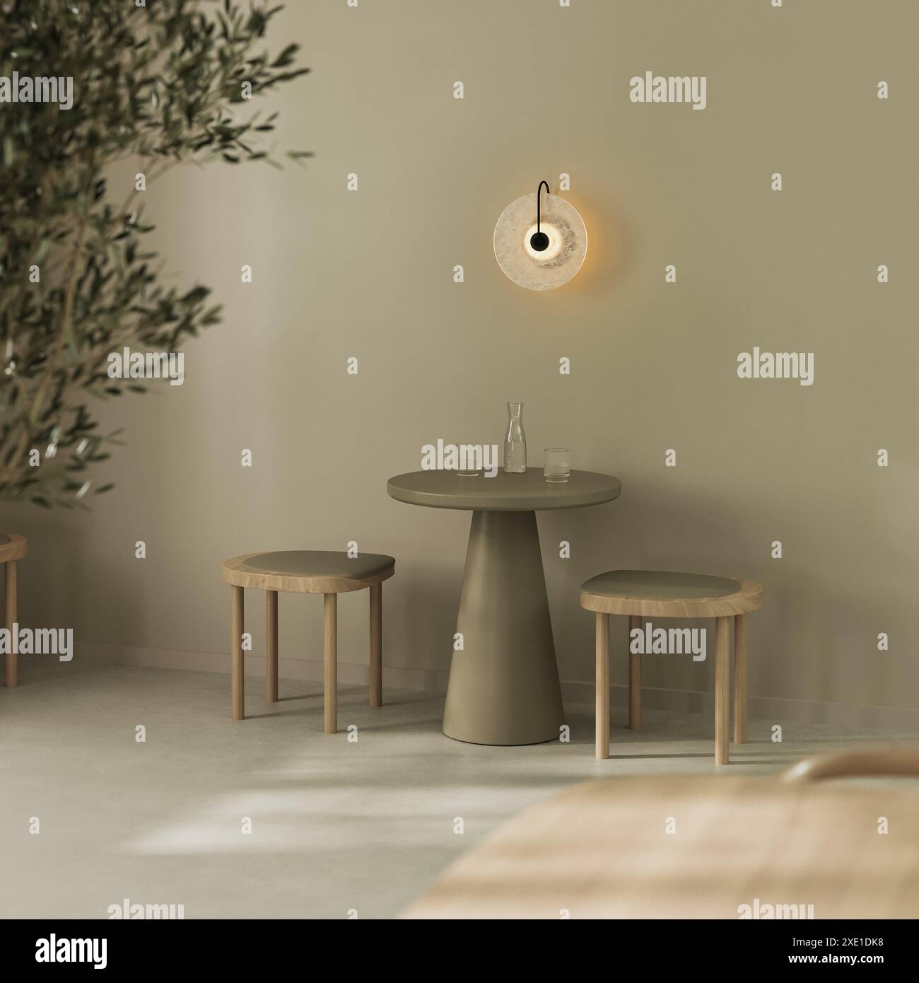 3d render dining table hi-res stock photography and images - Alamy