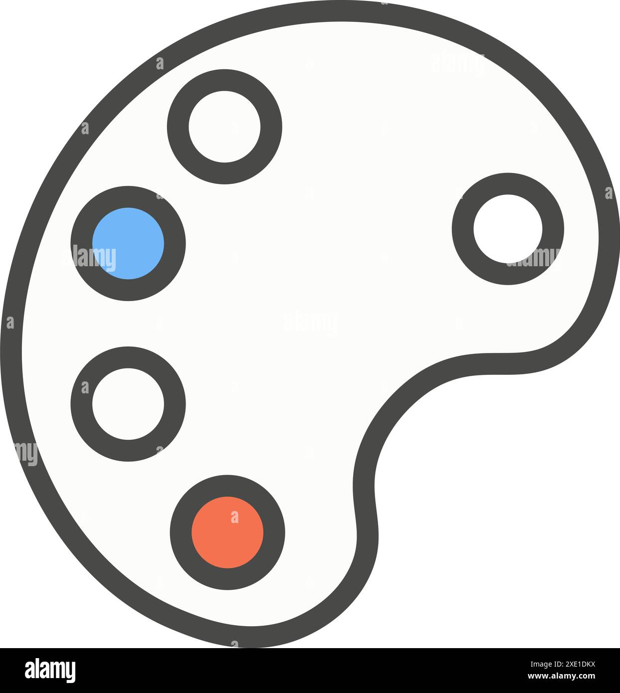 Paint palette vector icon isolated Stock Vector Image & Art - Alamy