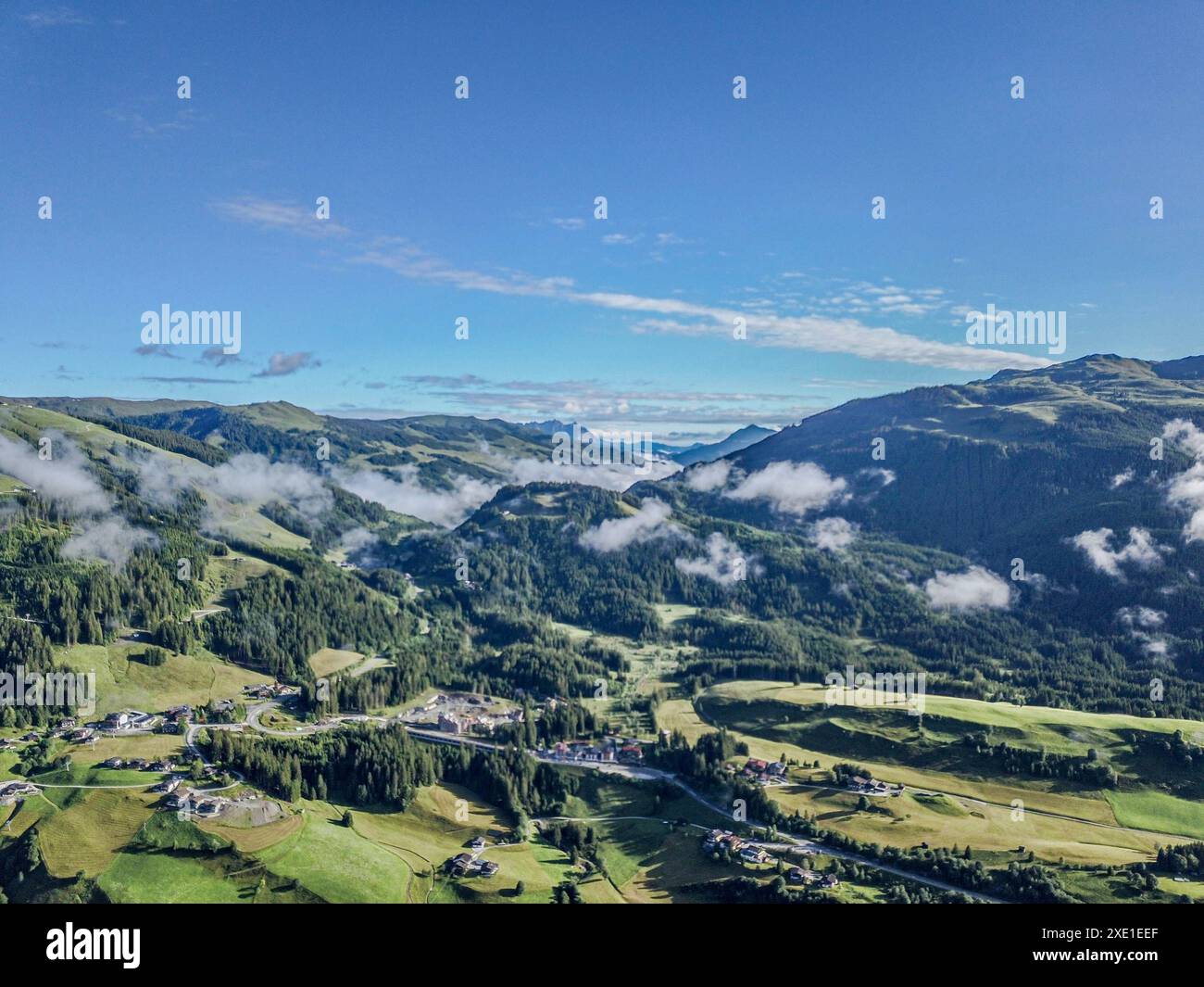 Overview from Pimzgau over the Austrian Alps Mittersill Pinzgau ...