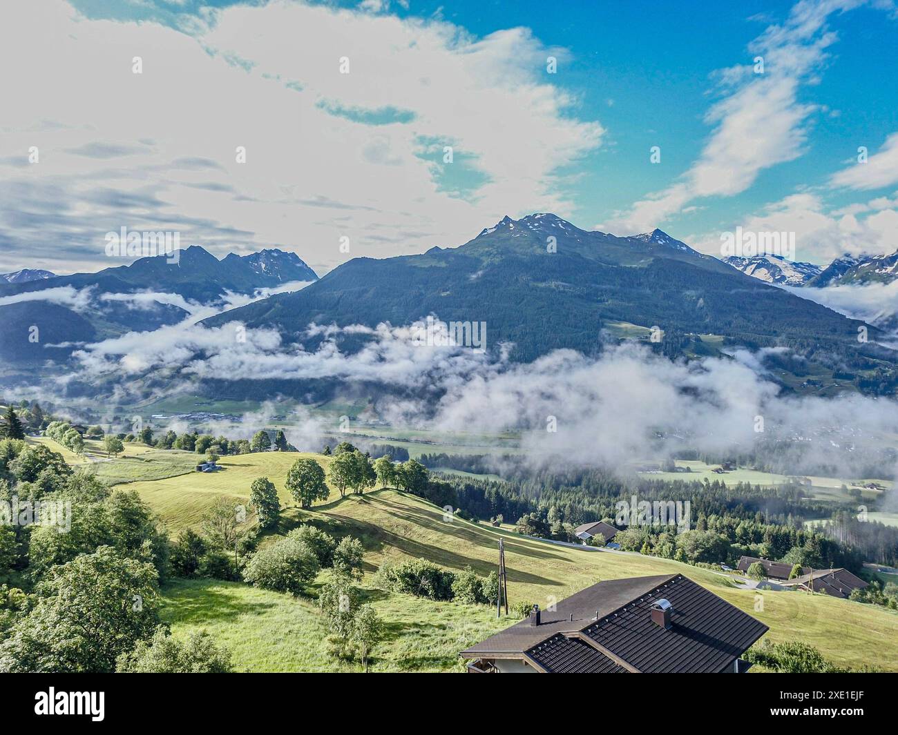 Overview from Pimzgau over the Austrian Alps Mittersill Pinzgau ...