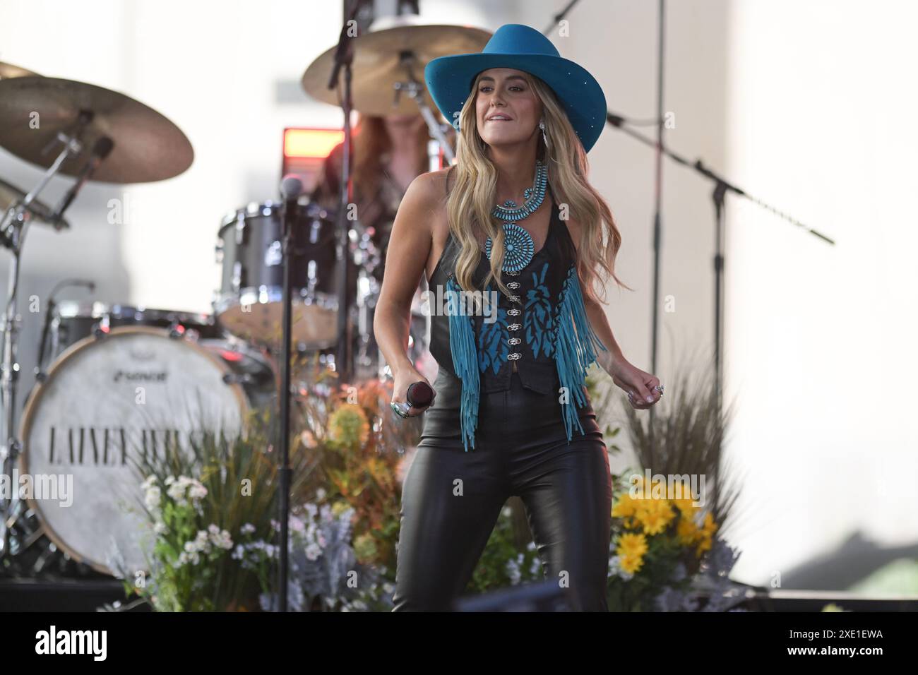 Lainey Wilson performs on NBC's "Today" at Rockefeller Plaza on June 25 ...