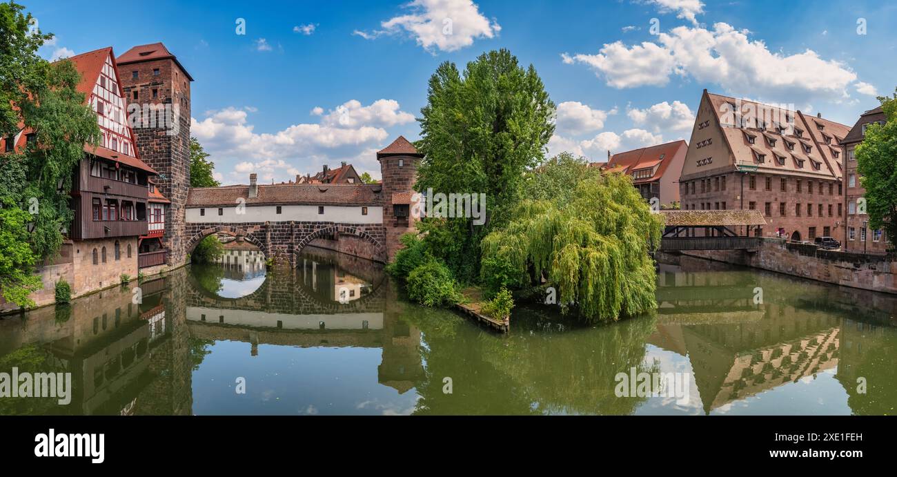 Nuremberg (Nurnberg) Germany, panorama city skyline at Wasserturm and ...