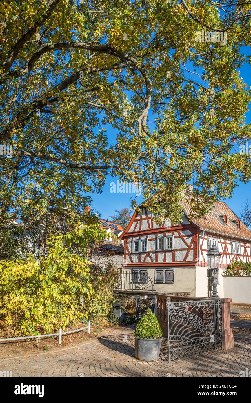 geography / travel, Germany, Hesse, Half-timbered building at Biebrich ...