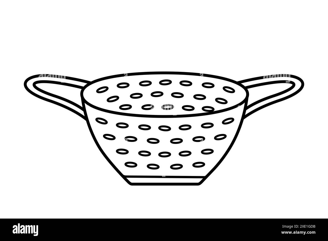 Colander sketch doodle icon. Vector illustration of elements cook ...