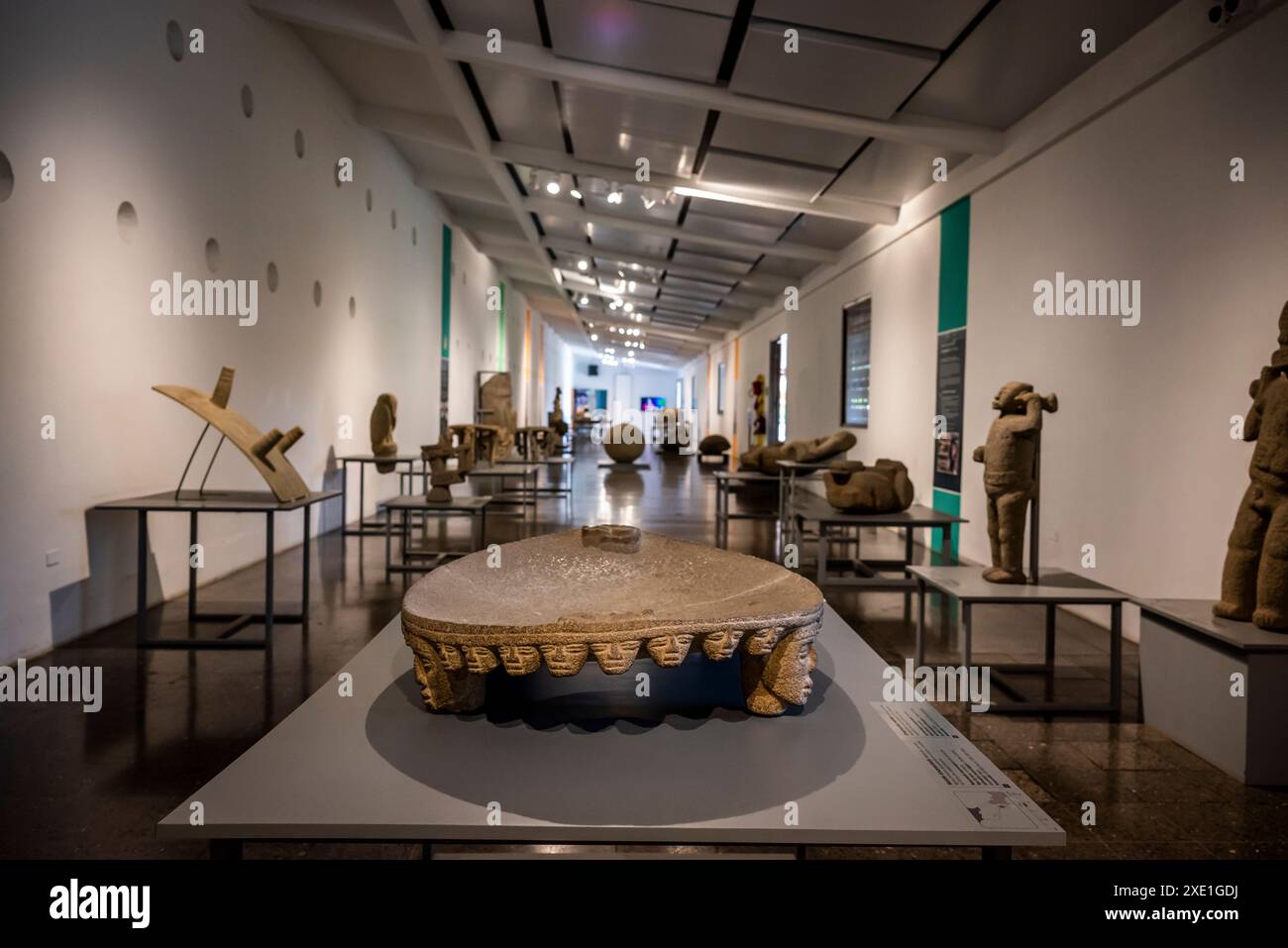 Pre-Columbian stone sculpture, National Museum of Costa, San Jose ...