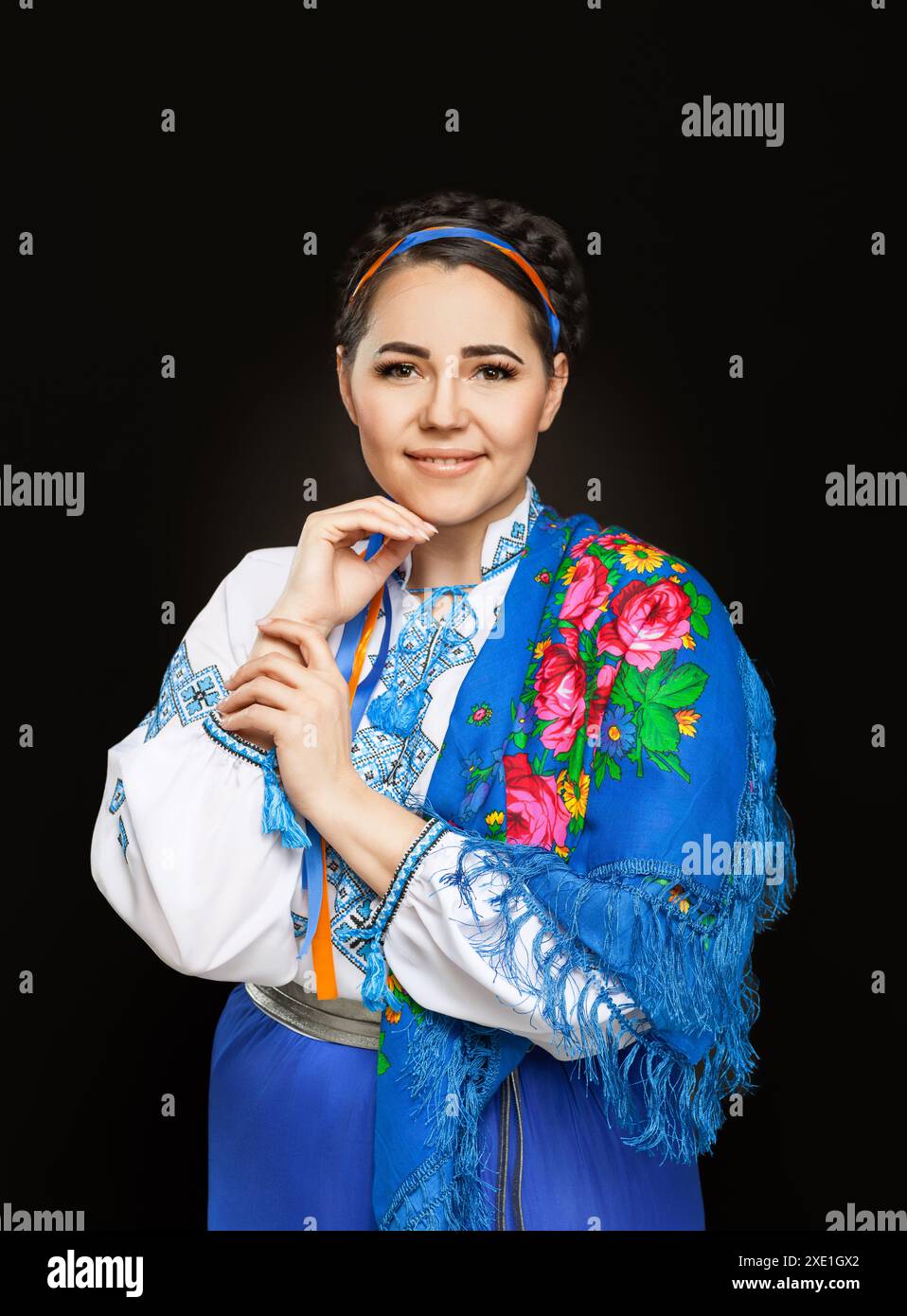 Ukrainian woman wearing flower hi-res stock photography and images - Alamy