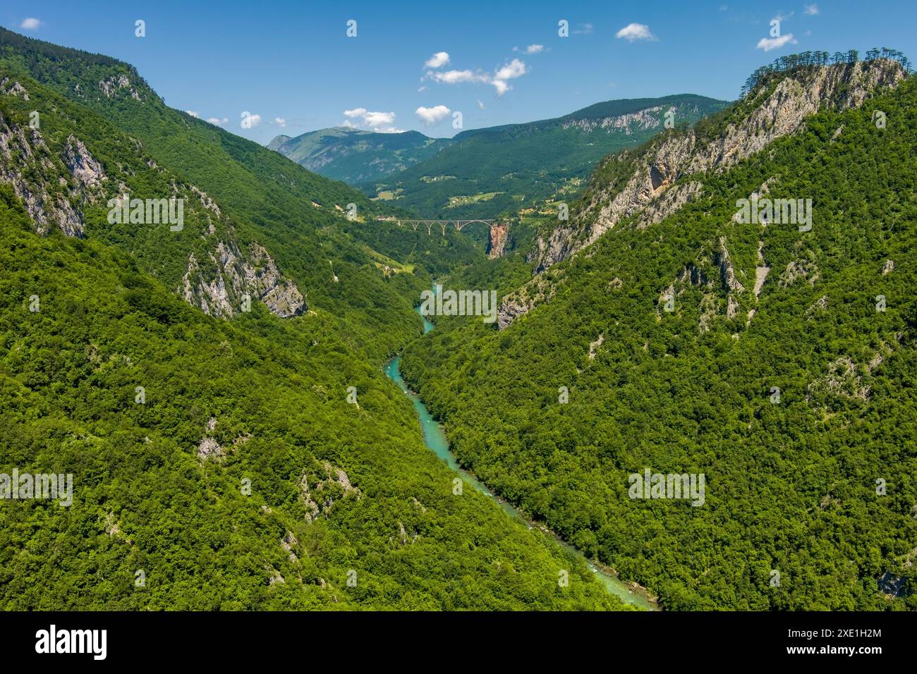 Tara River canyon and Djurdjevica bridge Stock Photo - Alamy