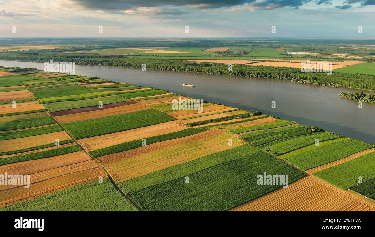 Aerial top view rural plain hi-res stock photography and images - Alamy