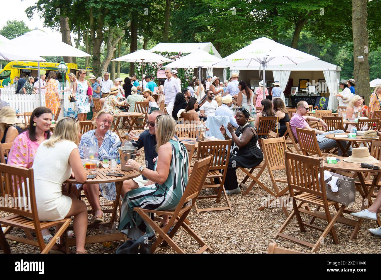 Stoke Poges, UK. 25th June, 2024. Guests enjoying day one of the ...