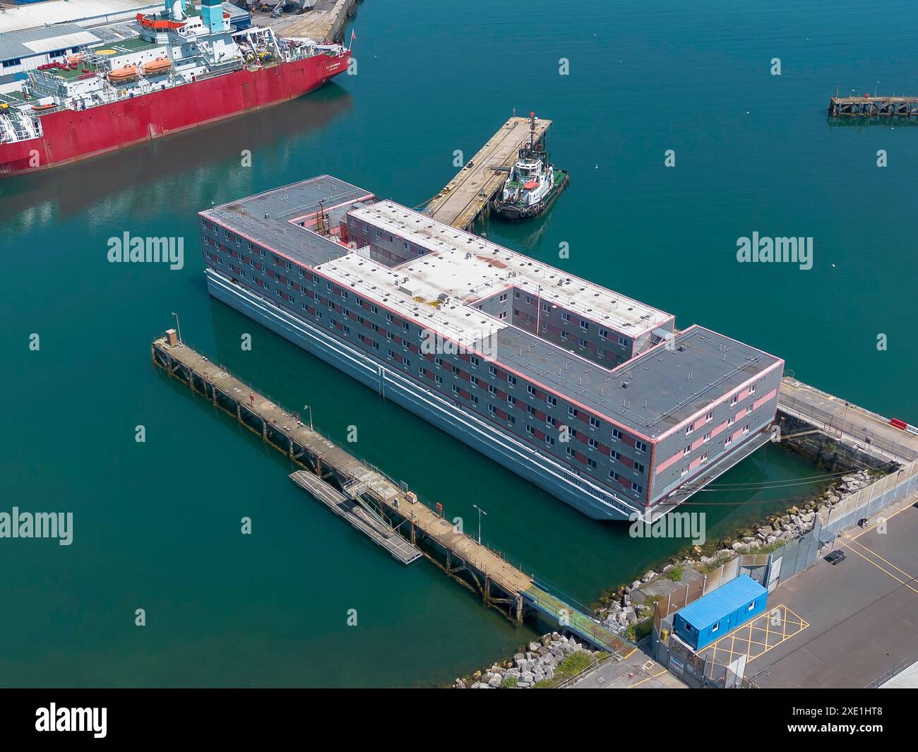 Portland, Dorset, UK. 25th June 2024. General view from the air of the ...