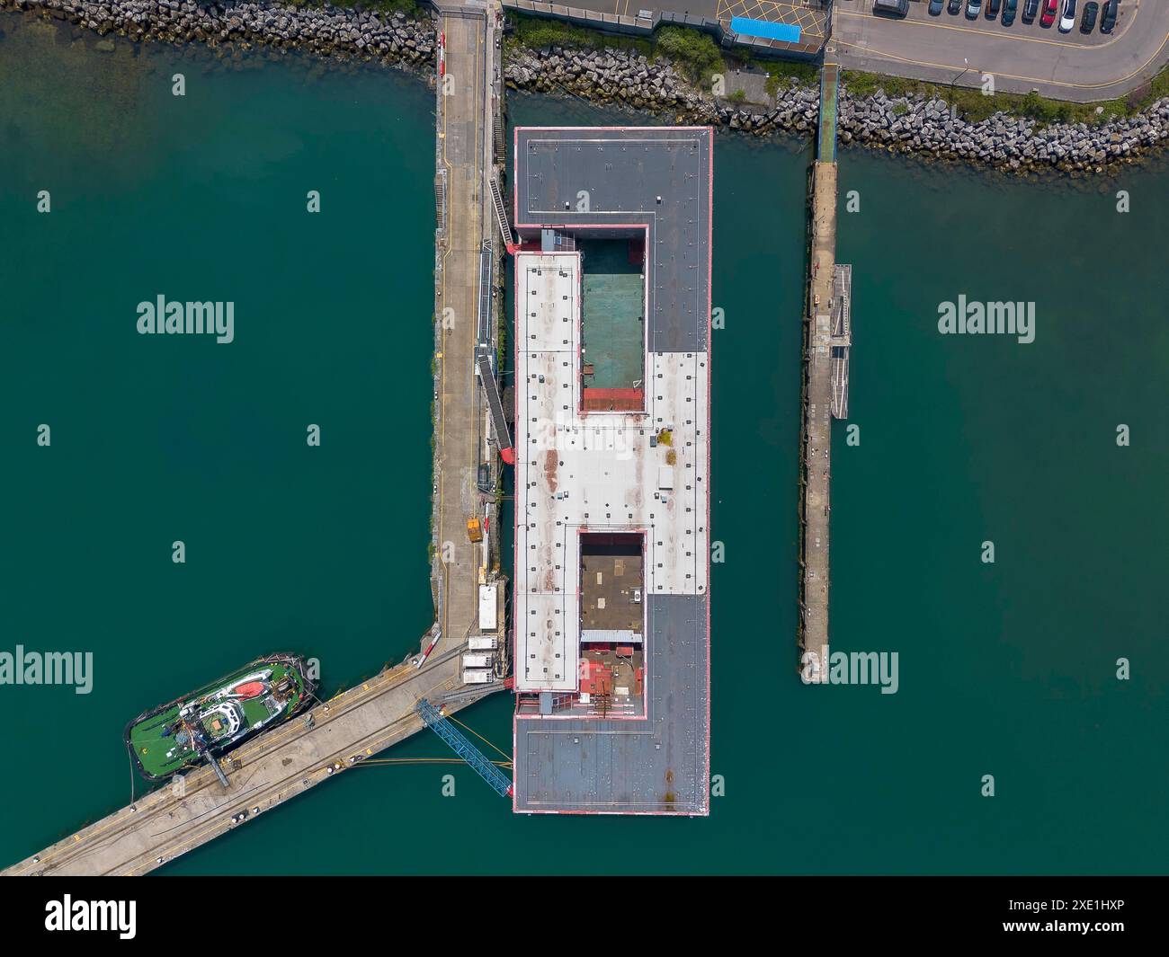 Portland, Dorset, UK. 25th June 2024. General view from the air of the ...