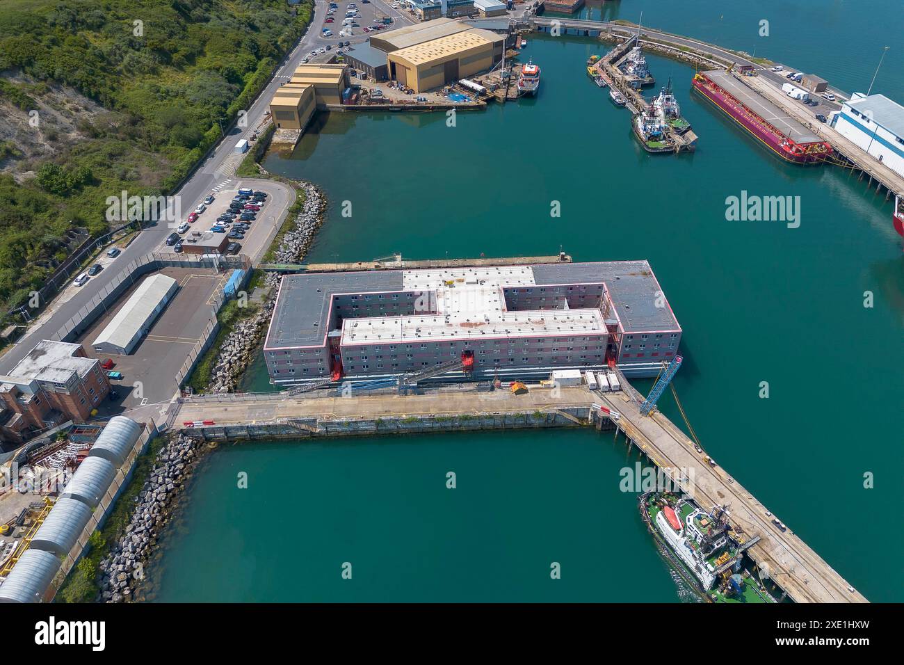 Portland, Dorset, UK. 25th June 2024. General view from the air of the ...