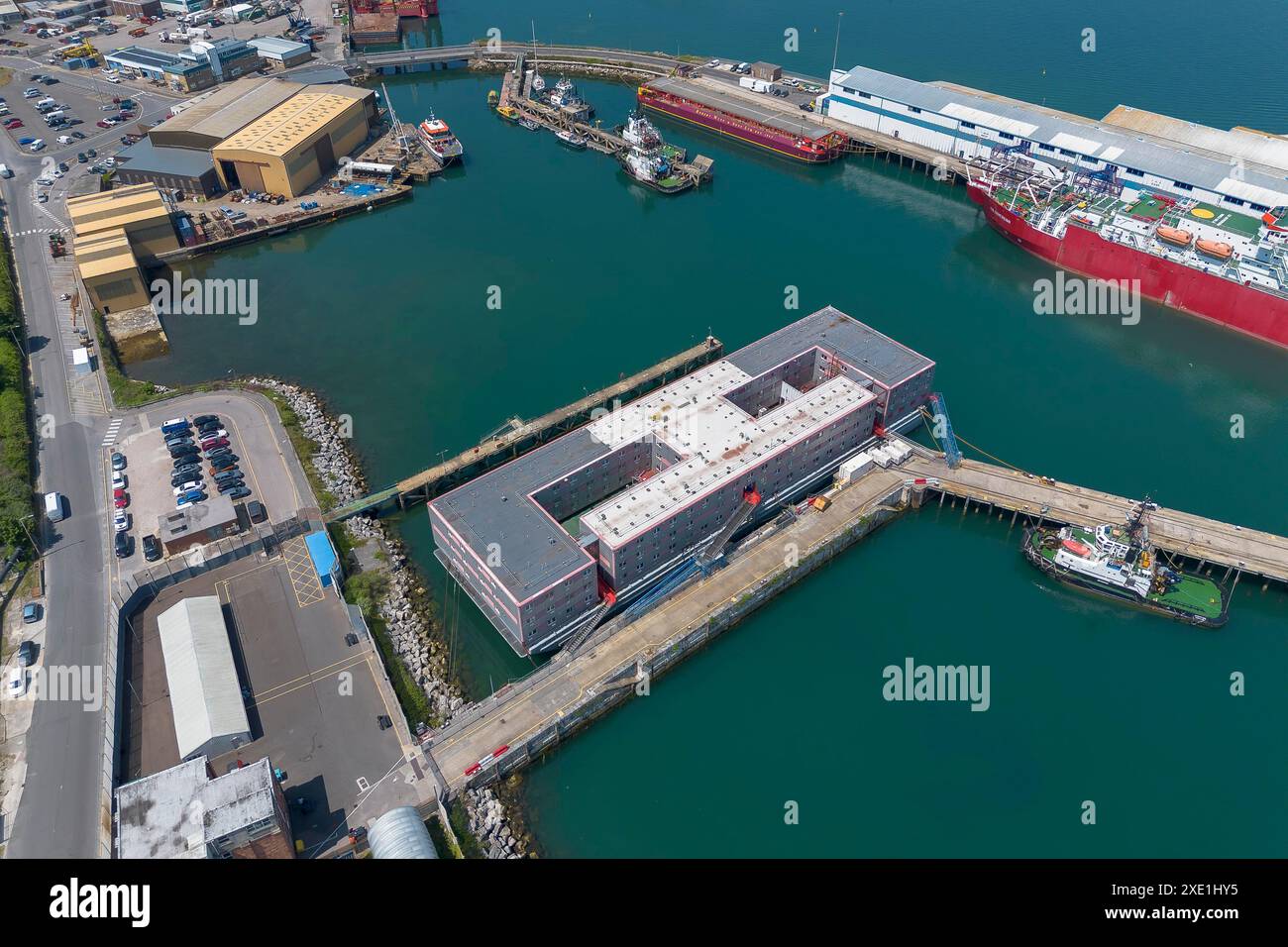 Portland, Dorset, UK. 25th June 2024. General view from the air of the ...