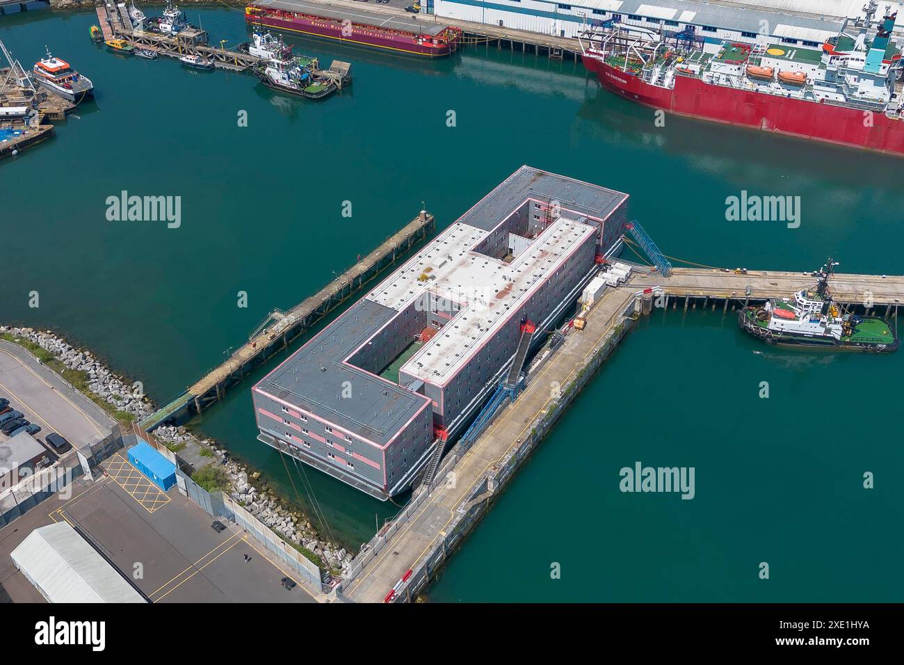 Portland, Dorset, UK. 25th June 2024. General view from the air of the ...