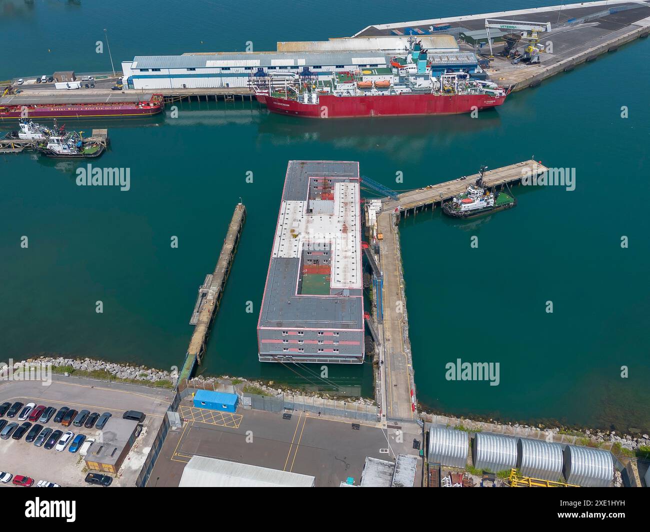 Portland, Dorset, UK. 25th June 2024. General view from the air of the ...