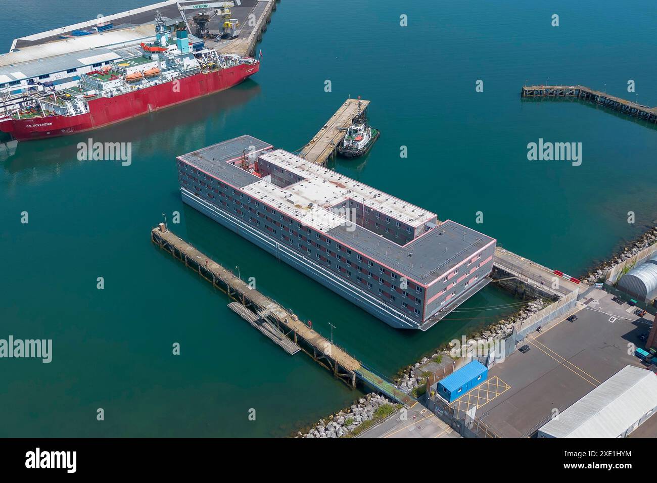 Portland, Dorset, UK. 25th June 2024. General view from the air of the ...