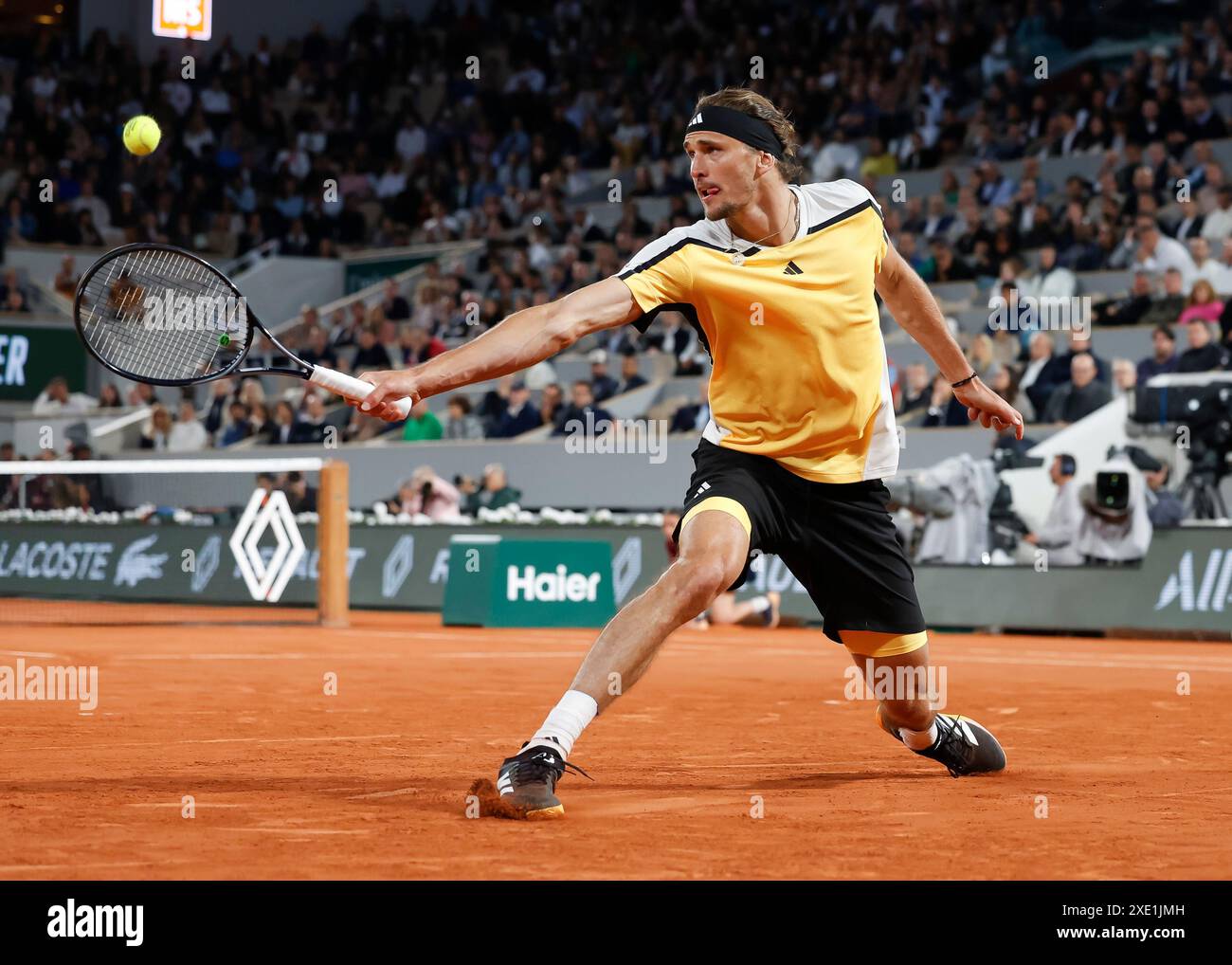 German player Alexander Zverev in action at the French Open,Roland ...