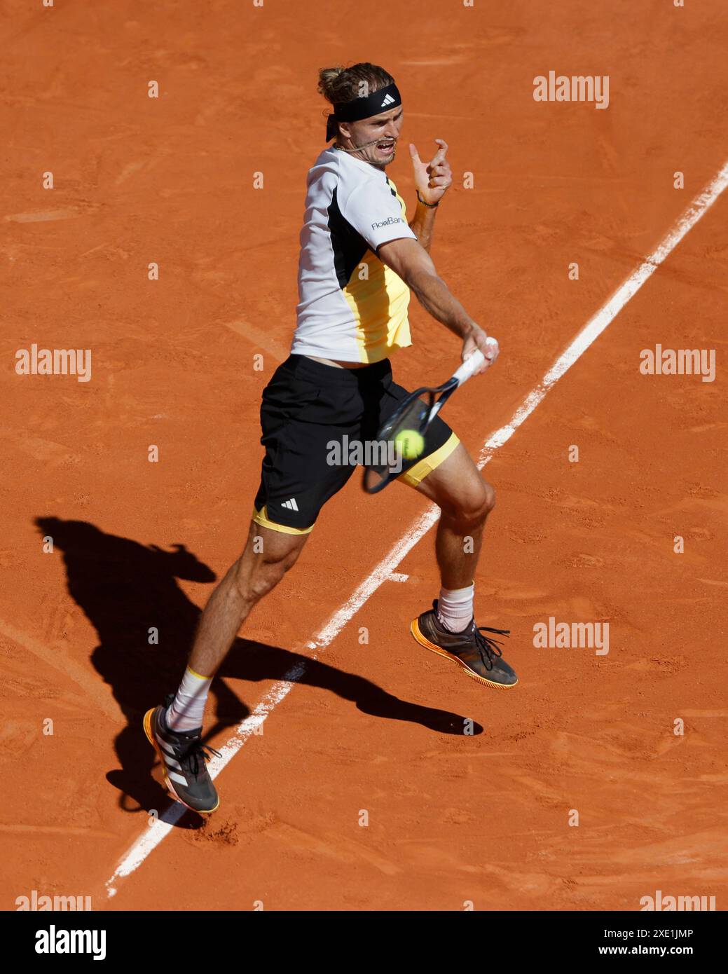 German player Alexander Zverev in action at the French Open,Roland ...