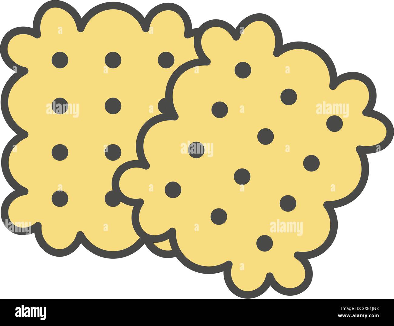 Pair of crispy cookies vector icon Stock Vector Image & Art - Alamy