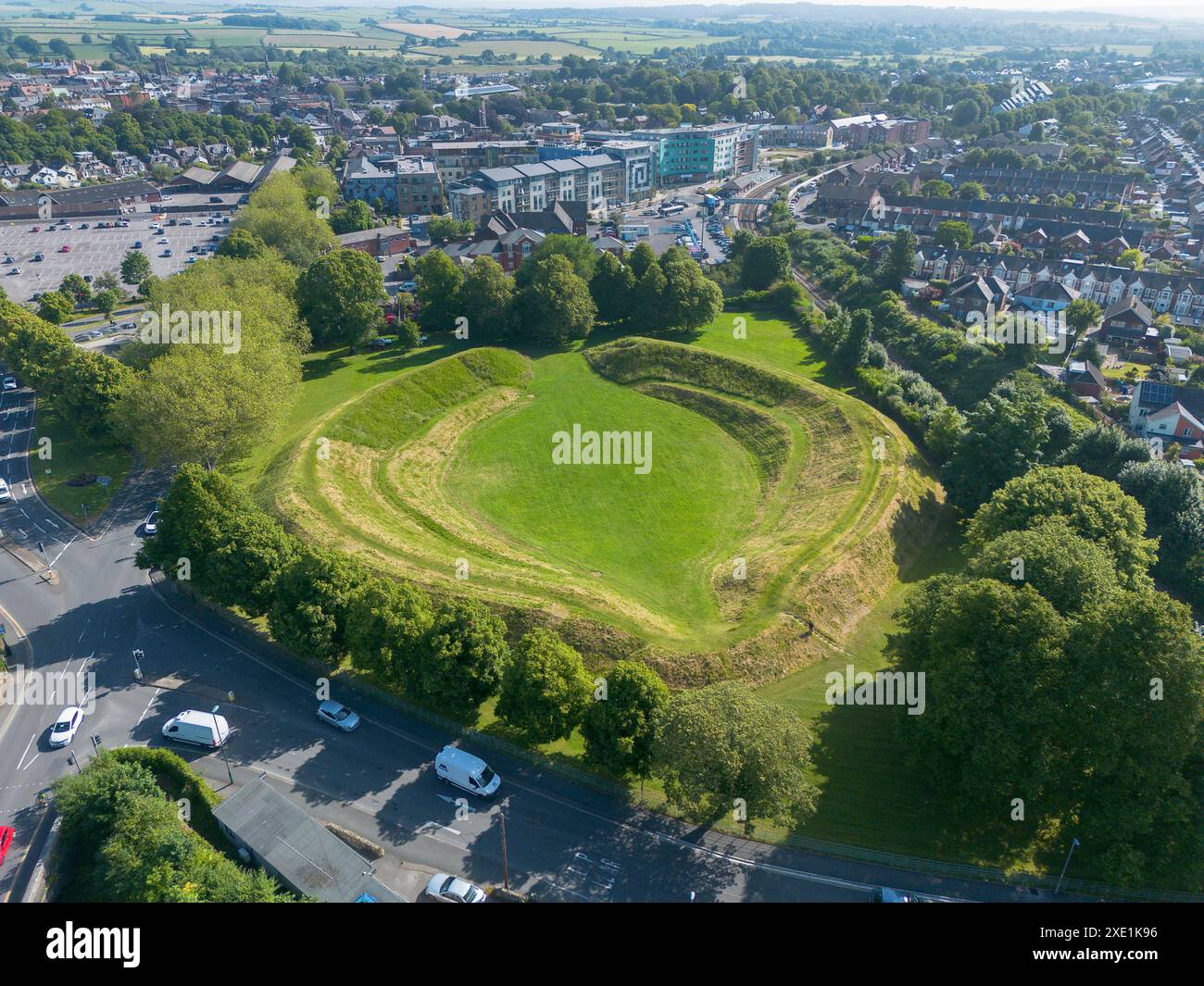 Dorchester, Dorset, UK. 25th June 2024. UK Weather. Aerial view of ...