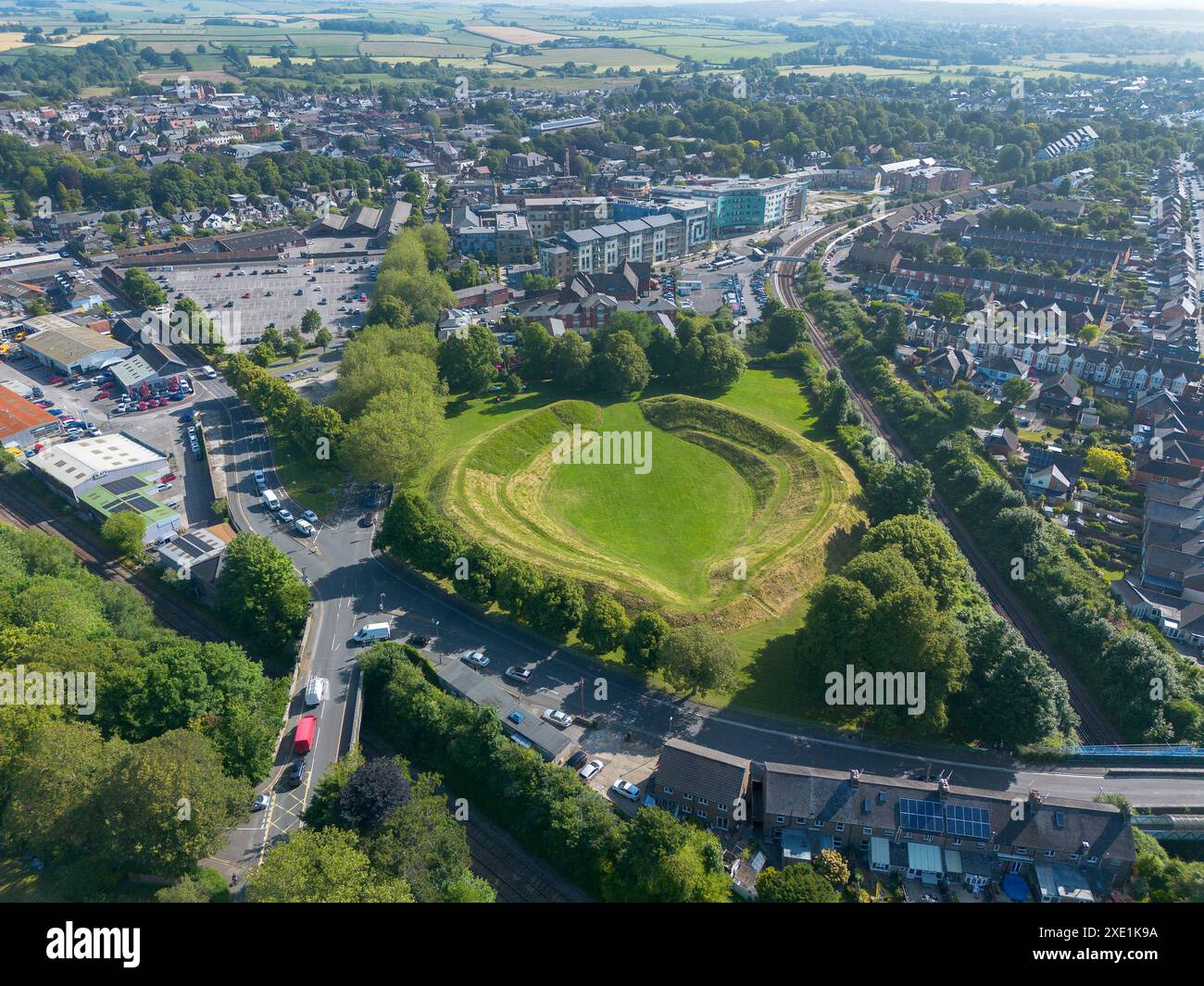 Dorchester, Dorset, UK. 25th June 2024. UK Weather. Aerial view of ...