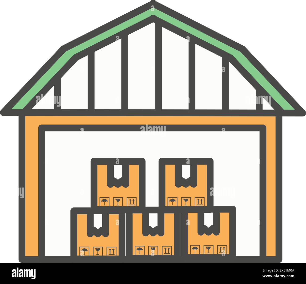Parcel warehouse and logistics vector icon Stock Vector Image & Art - Alamy