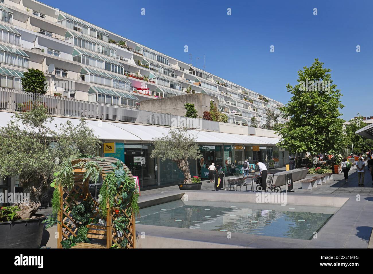 The Brunswick Centre, London, UK. Famous, 1960s brutalist housing ...