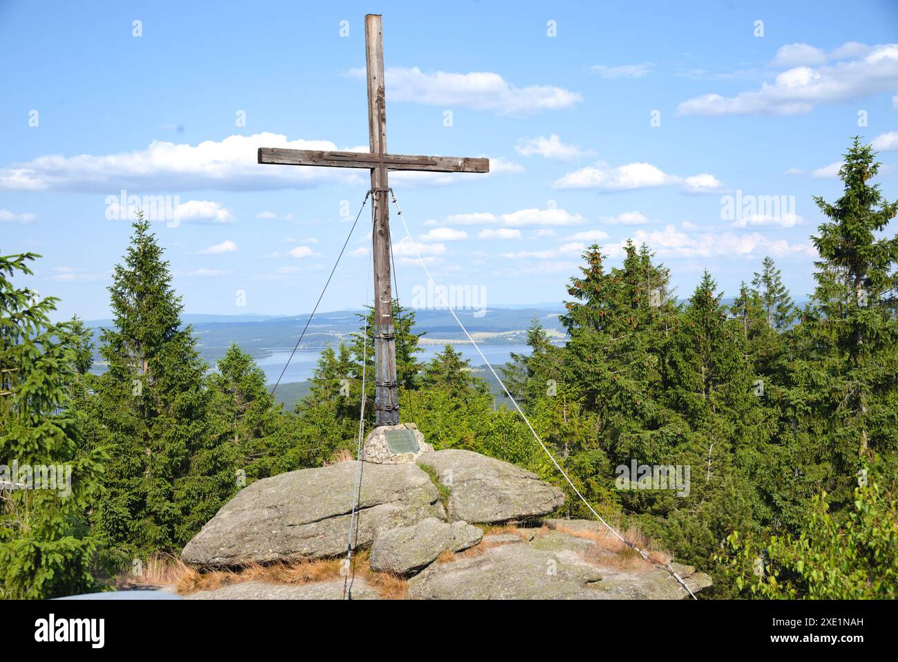 Summit cross on the BÃ¤renstein - place where three countries meet ...