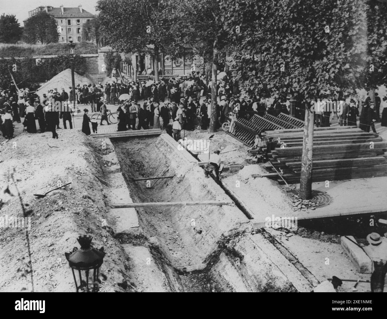 Trenches in Paris, France, are seen in this photo, Aug. 22, 1934. The ...
